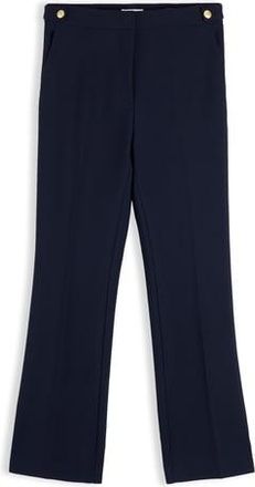 Tommy Hilfiger Pantalon droit uni &agrave; d&eacute;tail boutonn&eacute;