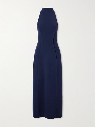 Cult Gaia Keller Midikleid Aus Stretch-strick Mit Stehkragen - Blau
