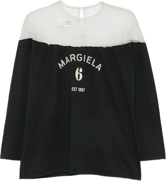 Maison Margiela Femme, Tops, Noir, Taille: 36 FR T-shirt &agrave; manches longues