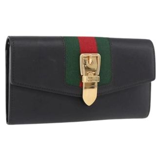 Gucci Portefeuille Long Pre-owned - Femme - Pre-owned - Noir - Taille: ONE Size