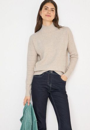 Cecil Stehkragenpullover mit Stehkragen und Loch-Design