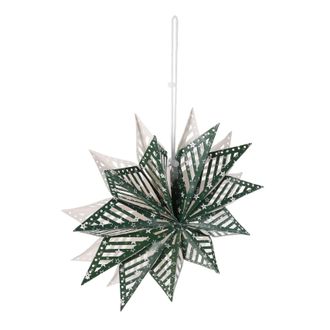 Valiclud Origami Papier Stern Grün Faltbar Weihnachtsdekoration Hängend Für Party Hochzeit Shower Und Weihnachtsbaum Festlicher Papieranhänger