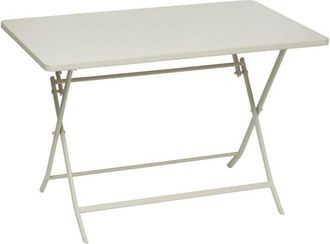 Hesperide Hesperide - Table de jardin pliante rectangulaire 110x70cm argile 4 places - Acier &eacute;poxy trait&eacute; - R&eacute;sistante aux intemp&eacute;ries - Rangement optimis&eacute;