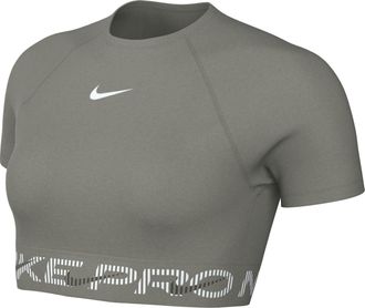 Nike Nike Damen Dri-Fit Ss Crop Tt Gx T-Shirt, Light Army/Cargo Khaki/White, S