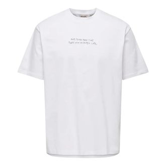 Only & Sons Only & Sons, Homme, Tops, Blanc, Taille: L Onsaaron Life RLX SS Tee