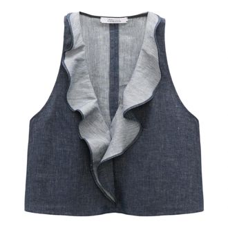 Dorothee Schumacher Fluid Denim top - - Tops - Damen - Blau - L
