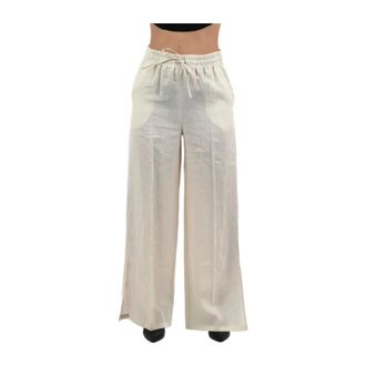 Marella Femme, Pantalons, Blanc, Taille: 40 FR Pantalon de danse en lin ivoire