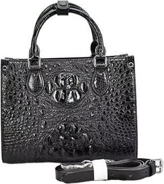 Generic Petit sac &agrave; main pour femme en cuir dalligator v&eacute;ritable, sac fourre-tout de travail, sac &agrave; main bandouli&egrave;re en cuir de crocodile v&eacute;ritable