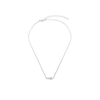 Patrizia Pepe Femme, Accessoires, Gris, Taille: ONE Size Collana Pendente Singolo Logo