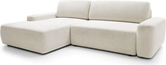 Selsey Baleo - Ecksofa mit Schlaffunktion, Chenille-Bezug, Creme, linksseitig - Selsey