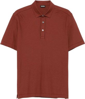 Ermenegildo Zegna Homme, Tops, Orange, Taille: 3XL Polo Chemises