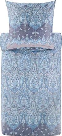 Bassetti ISOLABELLA Bettwäsche + 1 Kissenhülle aus 100% Baumwollsatin in der Farbe AZURBLAU C1, Maße: 135x200 + 1 K 80x80 cm - 9329903