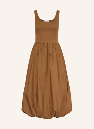 Rich & Royal Kleid Im Materialmix braun