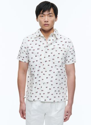 Fursac Chemise hawa&iuml;enne en coton imprim&eacute; - Taille XL - Homme