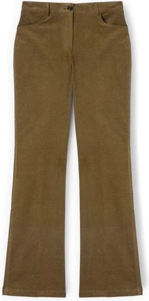 Motivi Femme, Pantalons, Vert, Taille: 46 FR Pantalon Flare en Velours C&ocirc;tel&eacute;