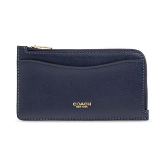 Coach Femme, Accessoires, Bleu, Taille: ONE Size New York Zip Card Case