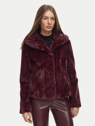 Guess Pelzmantel W0BL0N WDCH0 Dunkelrot Regular Fit