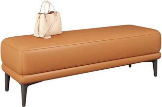 Generic Schuhbank Mit Aufbewahrungsorganisator for Eingangsbereich, Flur Oder Schlafzimmer - Platzsparendes Schuhregal Mit Gepolsterter Sitzfläche(Orange,100c