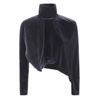 Junya Watanabe Asymmetrical Turtleneck Sweater - Femme - Pulls - Noir - Taille: 38 FR
