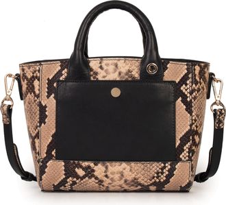 Kate Lee Damen Bysa Umhängetasche aus Leder, Beige Ledertasche