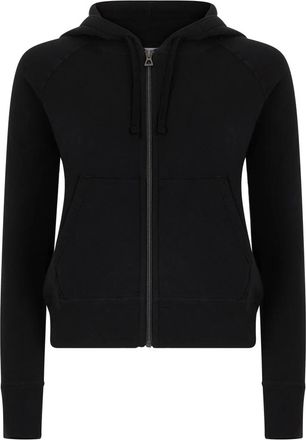 James Perse Femme, Sweatshirts et sweats &agrave; capuche, Noir, Taille: 42 FR Vintage French Terry Zip Up Sweat &agrave; capuche