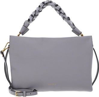 Coccinelle Boheme Grana Double Hand Bag Light Grey/Noir