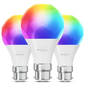 Nanoleaf Nanoleaf Matter Essentials Pack De 3 Ampoules Led B22 Connect&eacute;es Rgbw - Lampes Intelligentes, Matter Sur Thread, Bluetooth, Comp