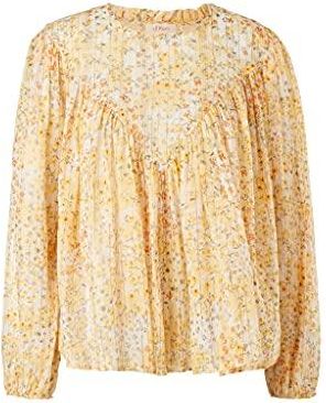 s.Oliver Chemisier pour Femme., Sunlight Yellow AOP, 44