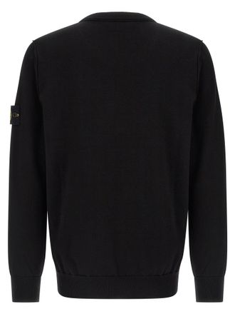 Stone Island Mens Black Cotton Cardigan Clothing
