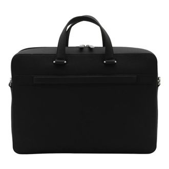 Ferragamo Laptoptaschen - Black Briefcase-Style Bag With Subtle Embossed Pat - Gr. unisize - in Schwarz - f&uuml;r Damen