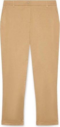 Fiorella Rubino Femme, Pantalons, Beige, Taille: 44 FR Pantalon chino en mélange de coton