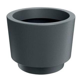 Prosperplast Blumentopf, rund, Graphit, &Oslash; 40 x 30,5 cm, ohne Tank