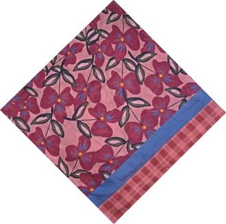 Alessia Santi Femme, Accessoires, Multicolore, Taille: ONE Size Foulard Imprim&eacute; en Coton et Soie