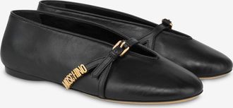 Moschino Satin-Ballerinas - Schwarz