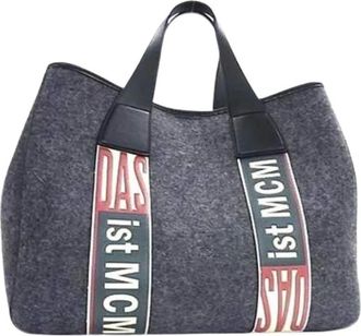 MCM unisex, Pre-owned, Gris, Taille: ONE Size Sac &agrave; bandouli&egrave;re en feutre Pre-owned
