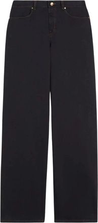 Max Mara Femme, Jeans, Bleu, Taille: 42 FR Pantalon Baggy en Satin de Coton