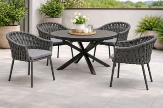 Destiny Sitzgruppe Molino mit ausziehbarem Esstisch Arona 145/199x145cm (4 Personen)