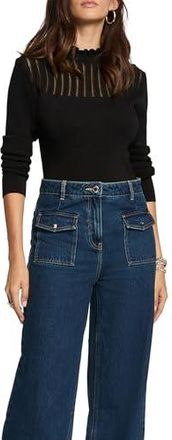 Morgan 252-MSNOWI Pull, Noir M, L Femme