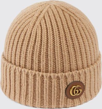 Gucci Beanie aus Woll-Kaschmir-Mischung mit GG-Monogramm und Umschlag