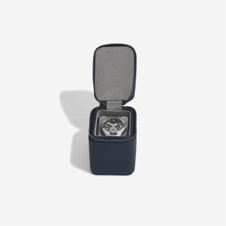 Stackers Uhrenbox mit Rei&szlig;verschluss, klein, Marineblau