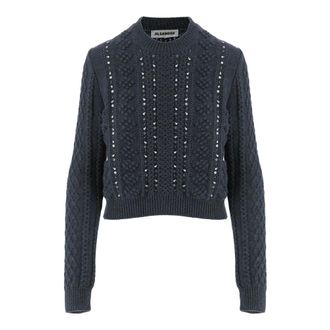 Jil Sander Damen, Strickwaren, Blau, MGr&ouml;&szlig;e