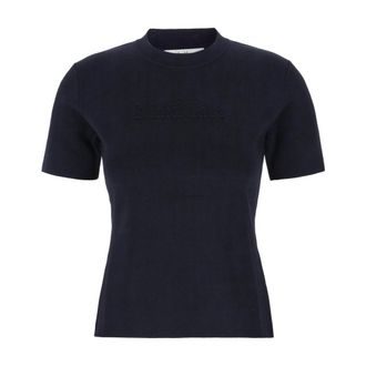 Max Mara L&auml;ssiges Baumwoll T-Shirt f&uuml;r Frauen - - Tops - Damen - Blau - XS