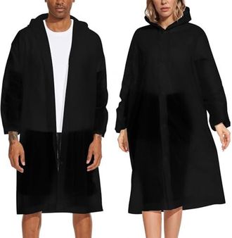 Generic 2026 Vestes pour femmes et hommes et ext&eacute;rieur imperm&eacute;able transparent portable, Noir, Taille unique