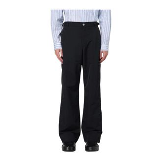 Jacquemus Homme, Pantalons, Noir, Taille: L Pantalon noir à jambe droite avec passants de ceinture