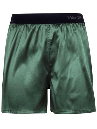 Tom Ford Stretch Silk Satin Pj Shorts