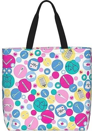 Generic Imprim&eacute; Mignon DInfirmi&egrave;re Sac A Main Femme Imperm&eacute;able Sacs De Courses L&eacute;ger Sac Courses Pour Plage Travail Shopping