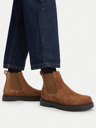 Birkenstock Klassische Stiefeletten Birkenstock Highwood Slip On Mid 1030632 Braun