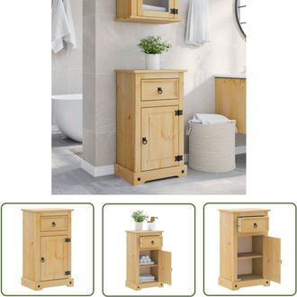 vidaXL The Living Store - Badschrank Corona 45x33x80 cm Massivholz Kiefer - Badschrank - Massivholzm&ouml;bel - Kiefernholz - Badezimmerm&ouml;bel - Aufbewahrung