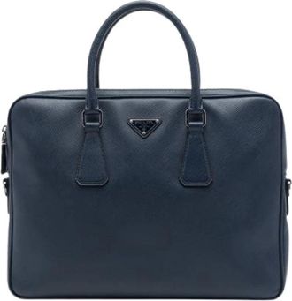 Prada Pre-owned Sacoche daffaires Vintage - unisex - Pre-owned - Bleu - Taille: ONE Size