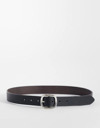 Levi's Cameron Wendeg&uuml;rtel aus Leder in Schwarz-Wei&szlig;
